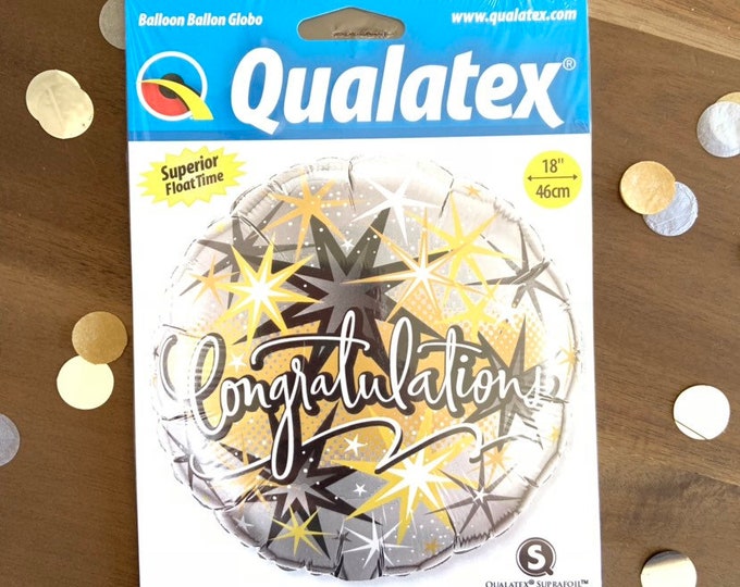 Congratulations Balloons | Graduation Party Decor | Silver Party ...