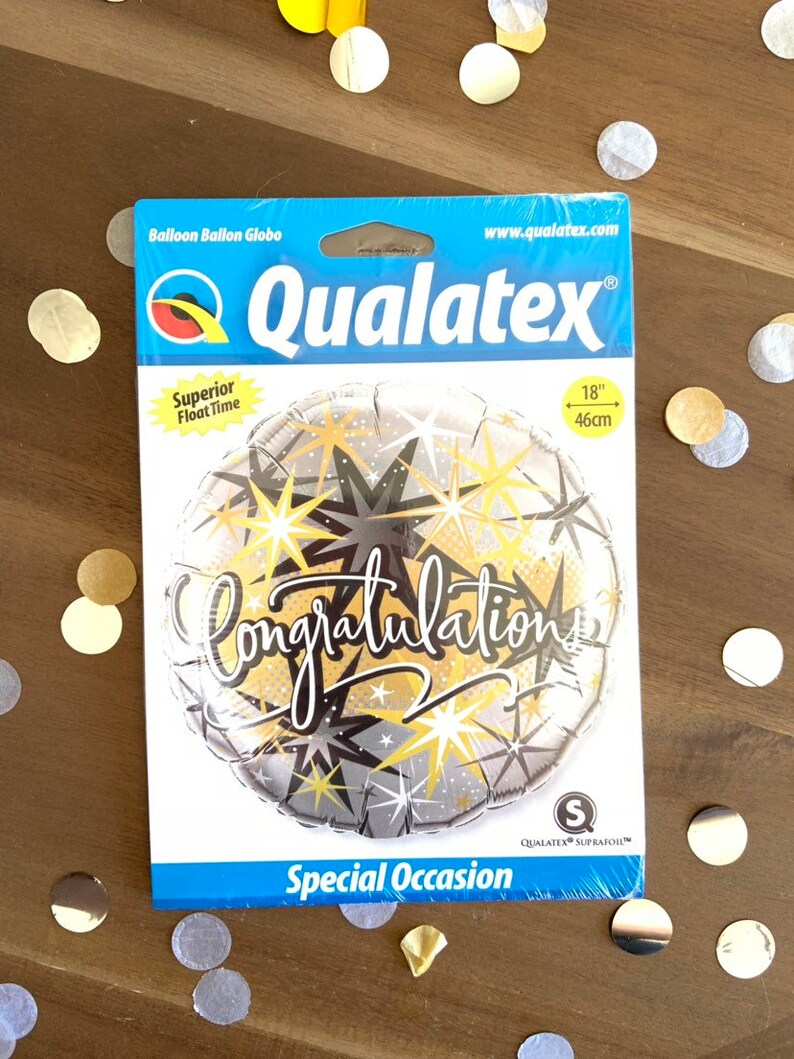 Congratulations Balloons Graduation Party Decor Silver - Etsy