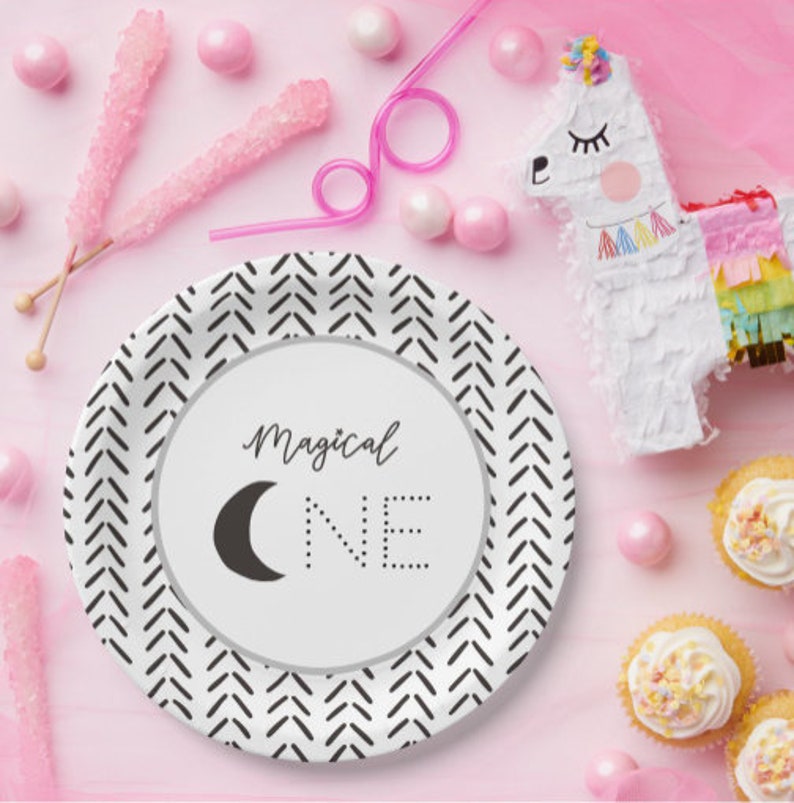 Magical One Birthday Plates Magical One First Birthday Party | Etsy