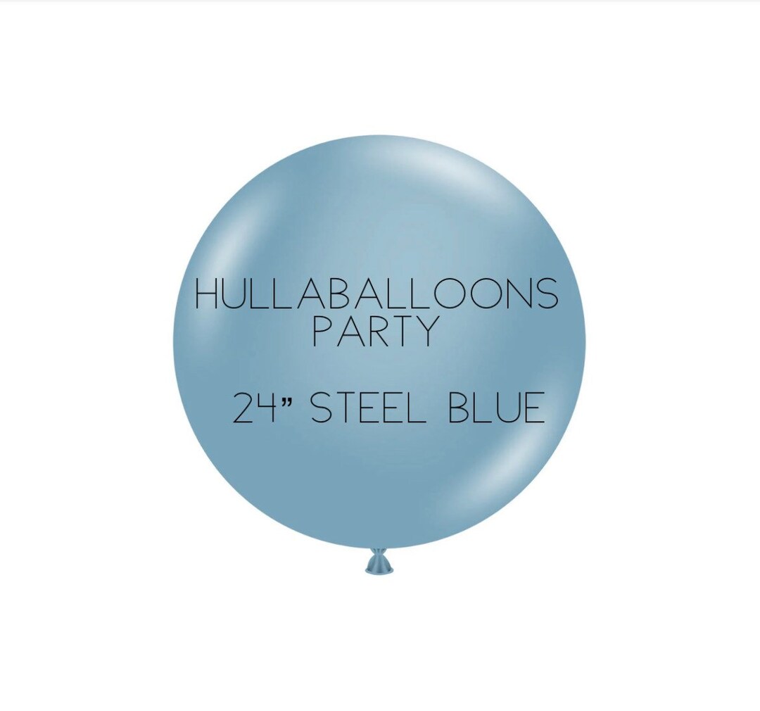 Jumbo 24” Steel Blue Balloons | Blue Latex Balloons | Dusty Blue ...
