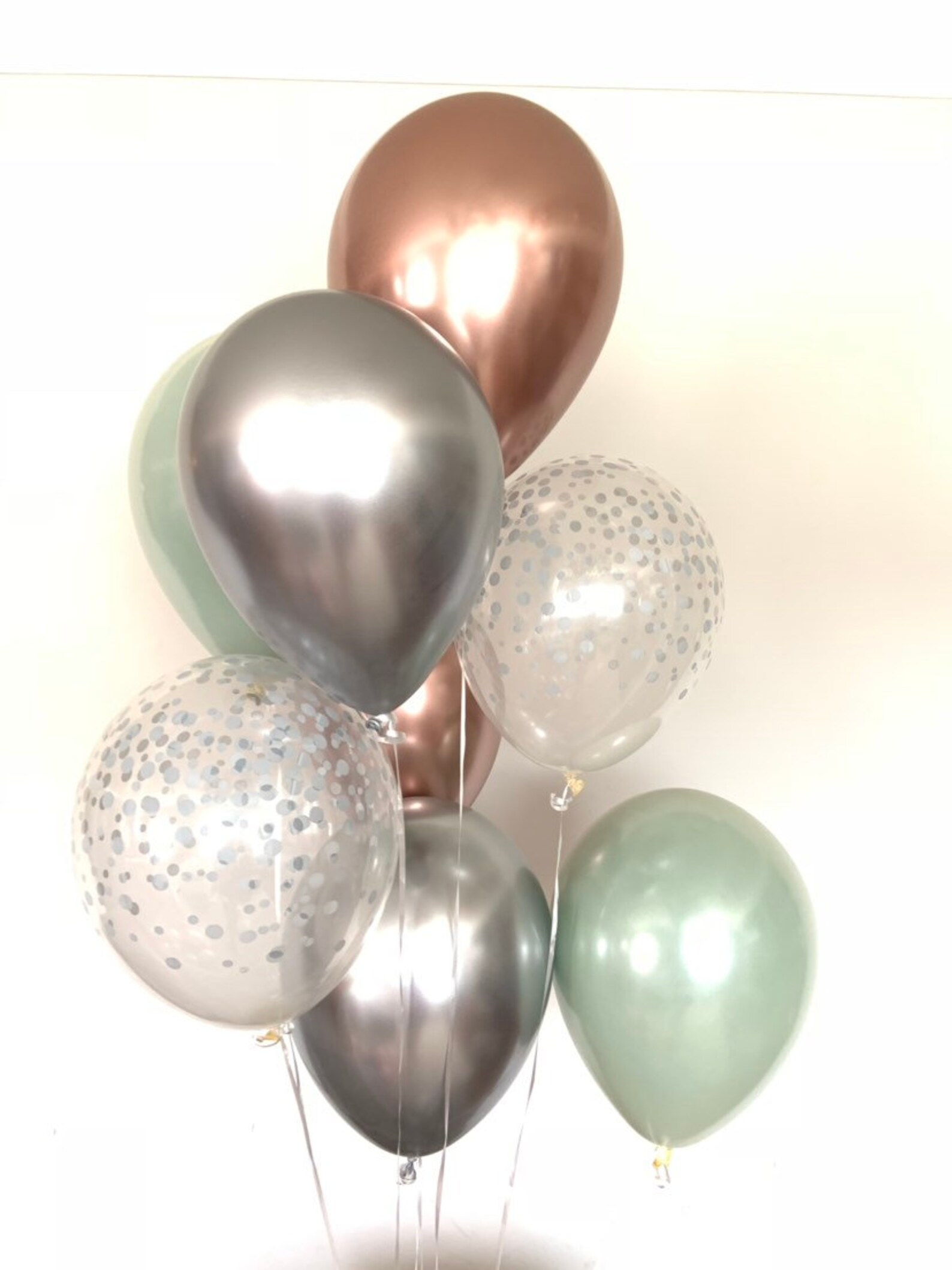 Sage Green Balloons | Light Green Wedding Decor | Green and Rose Gold ...