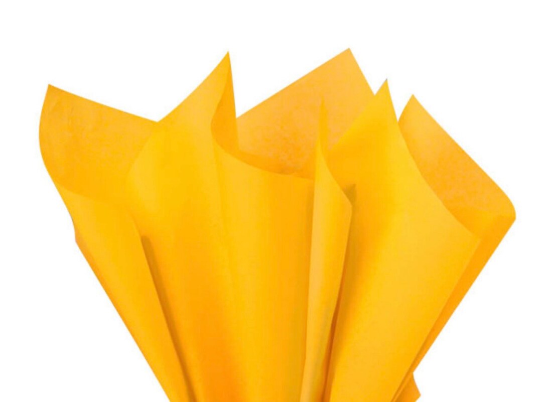 Goldenrod Tissue Paper | 24 Sheets Marigold Tissue Paper | 20”x 30 ...