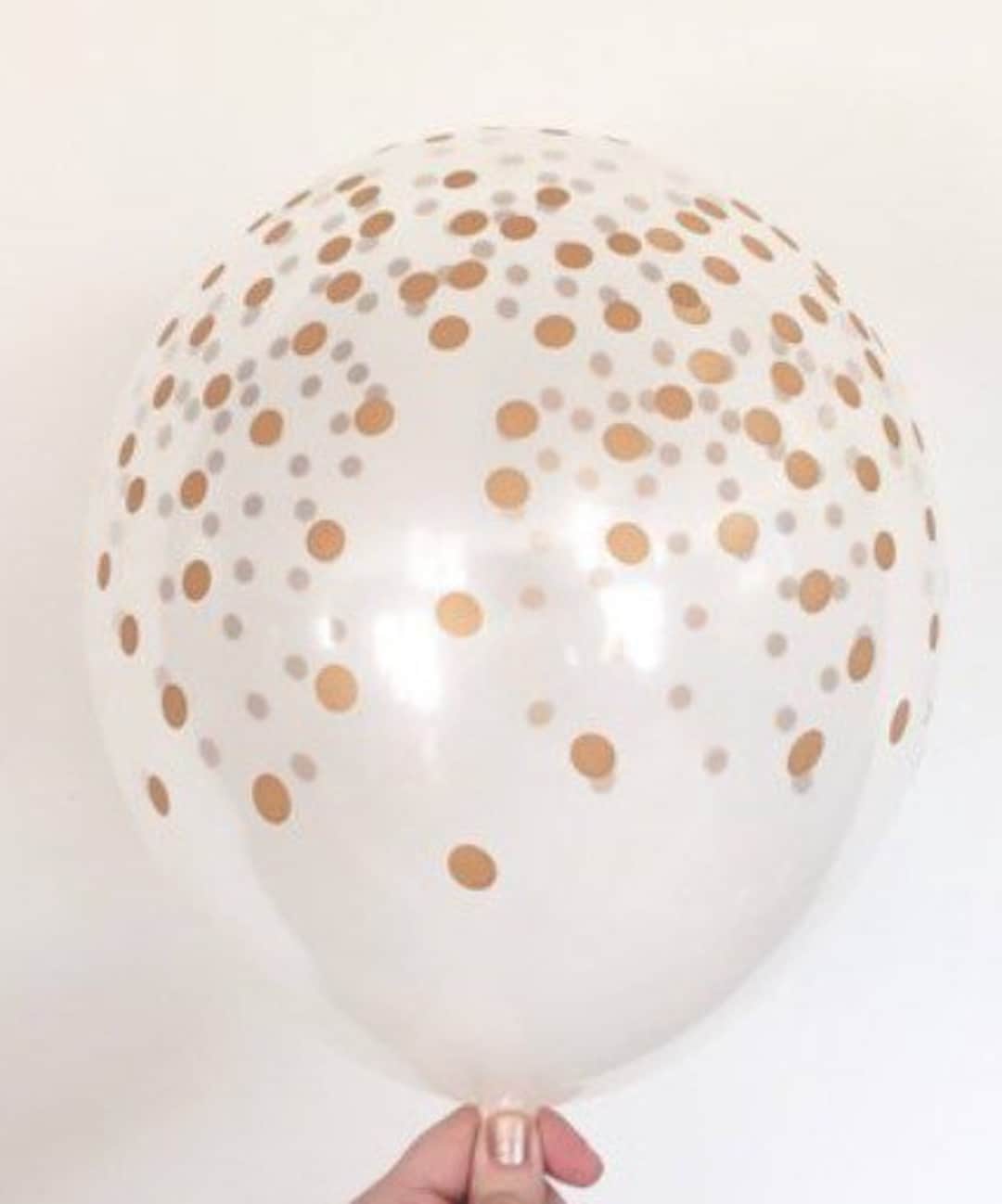Gold Confetti Balloons | Gold Wedding Decor | Gold Confetti Dot ...
