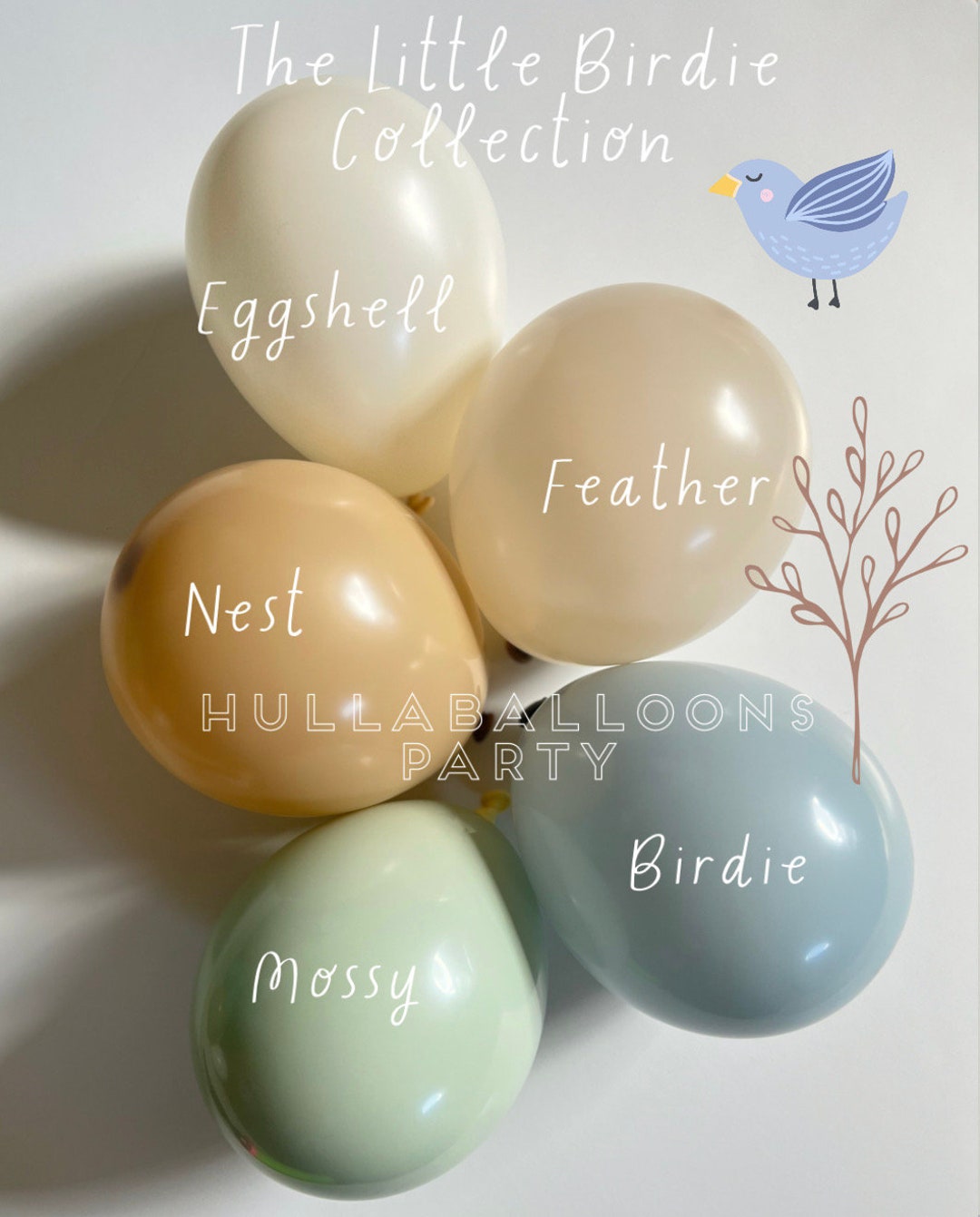 Little Birdie Balloons | One Silly Goose Birthday Party Decor |woodland ...