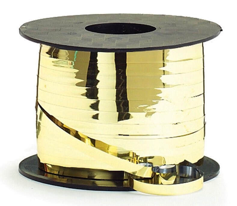 Gold Balloon Ribbon | Shiny Gold Balloon String | Gold 3/16” Curling ...