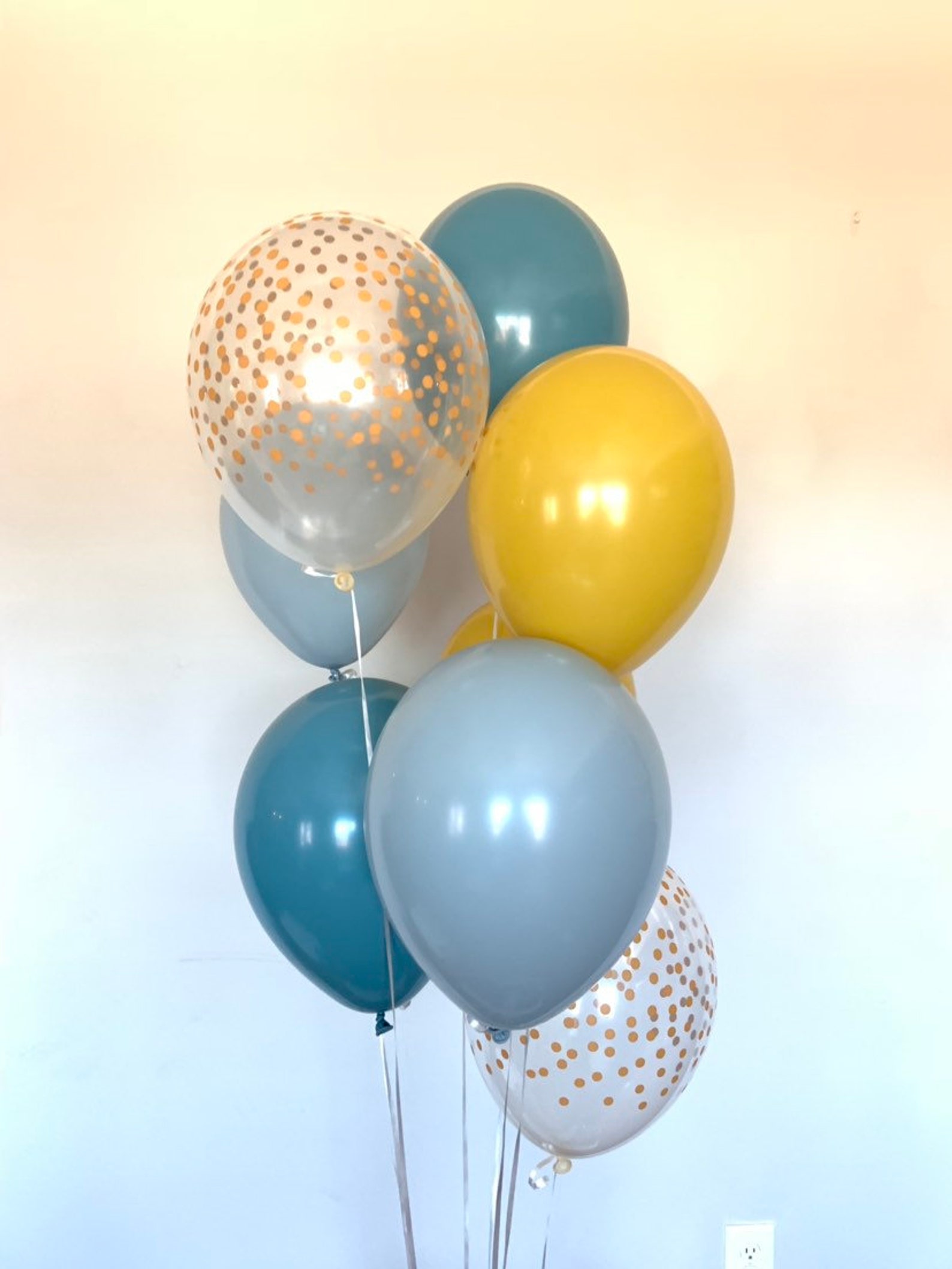 Steel and Fog Balloons | Blue and Gold Balloons | Something Blue | Gold ...