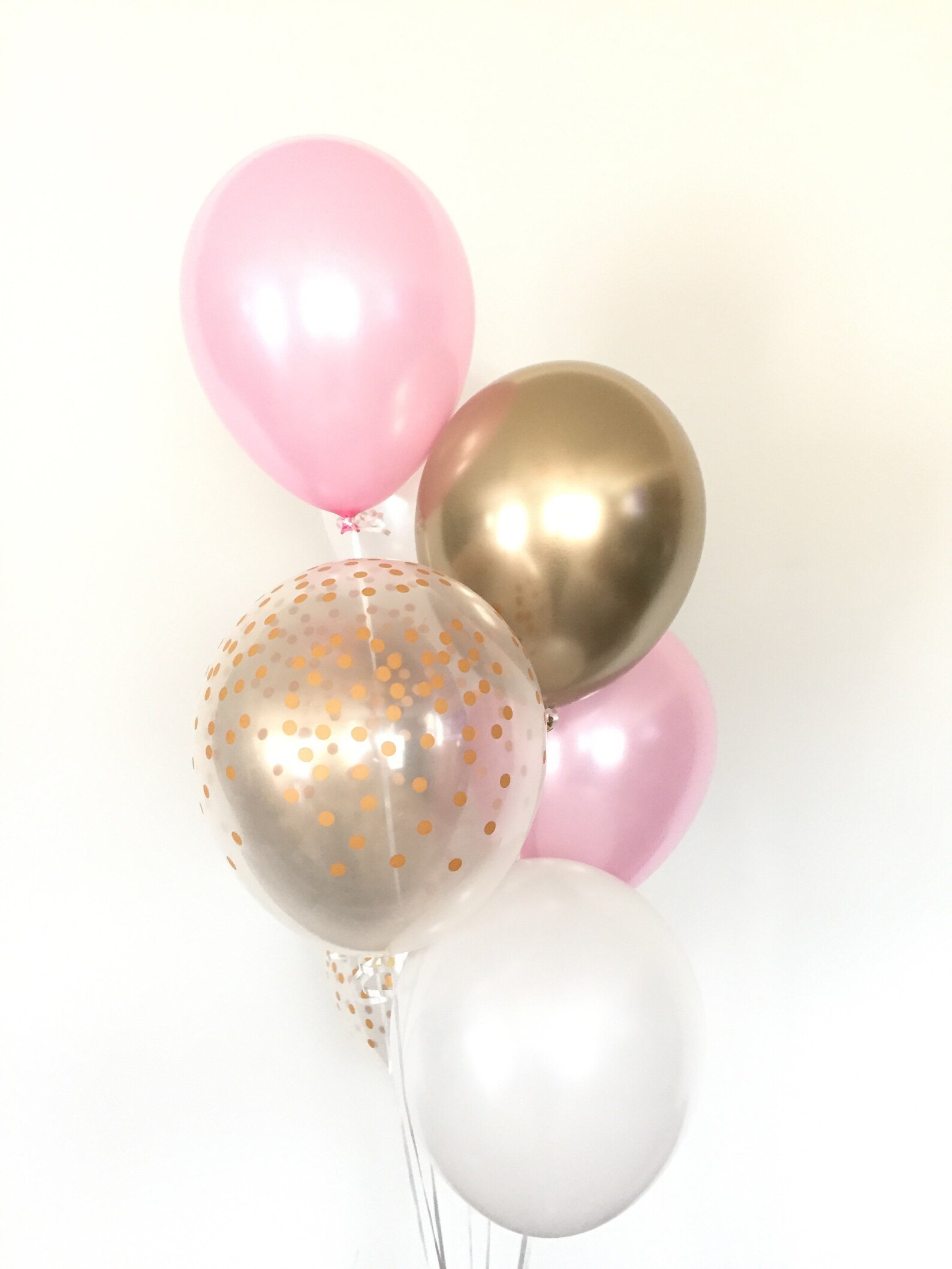 Pink and Gold Balloons Pink and Chrome Gold Balloons Pink - Etsy