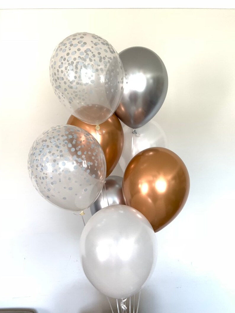 Copper Balloons Copper and White Balloons Copper Baby - Etsy