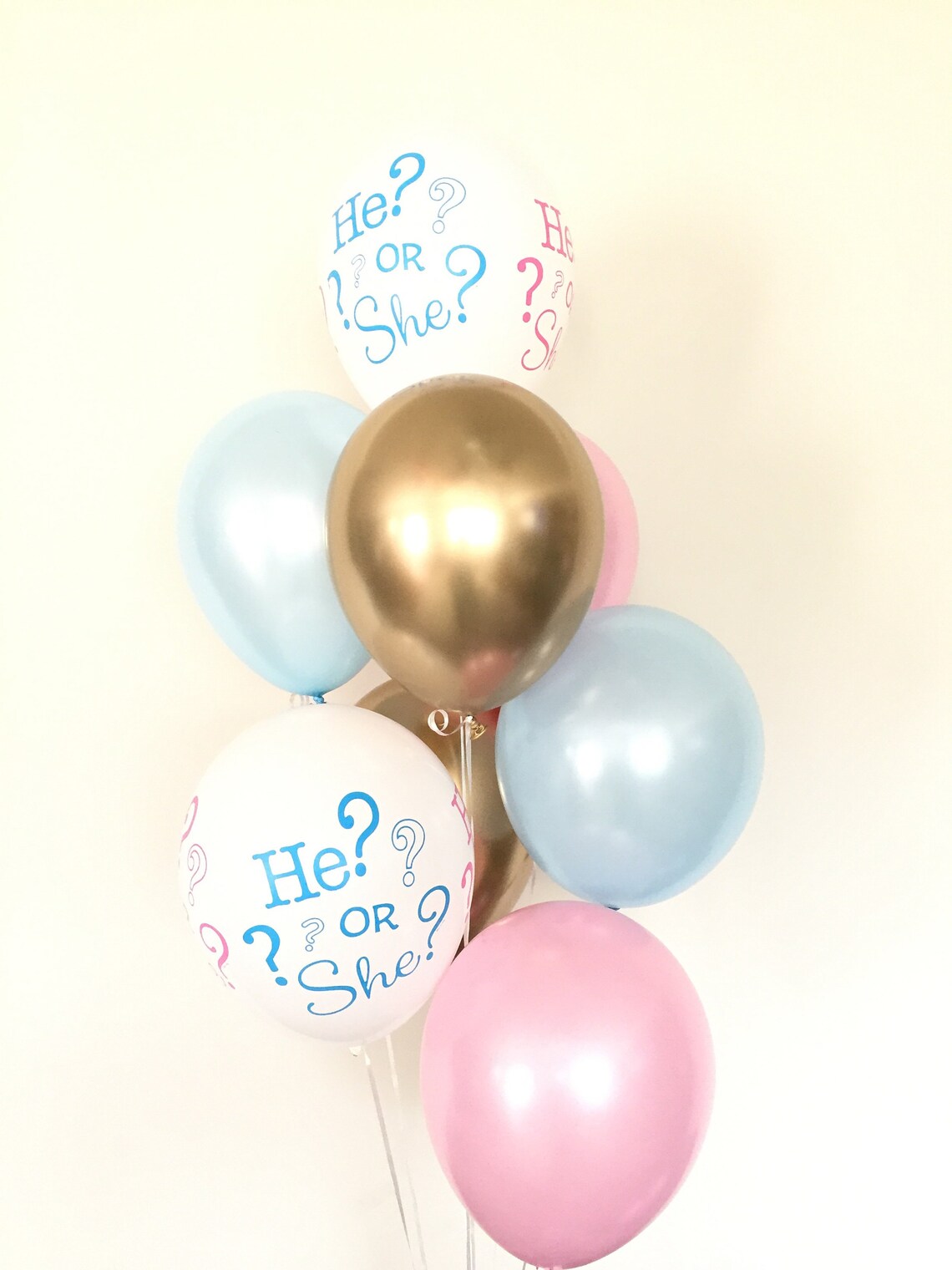 Gender Reveal Balloons | Gender Reveal Baby Shower Balloons | He or She ...