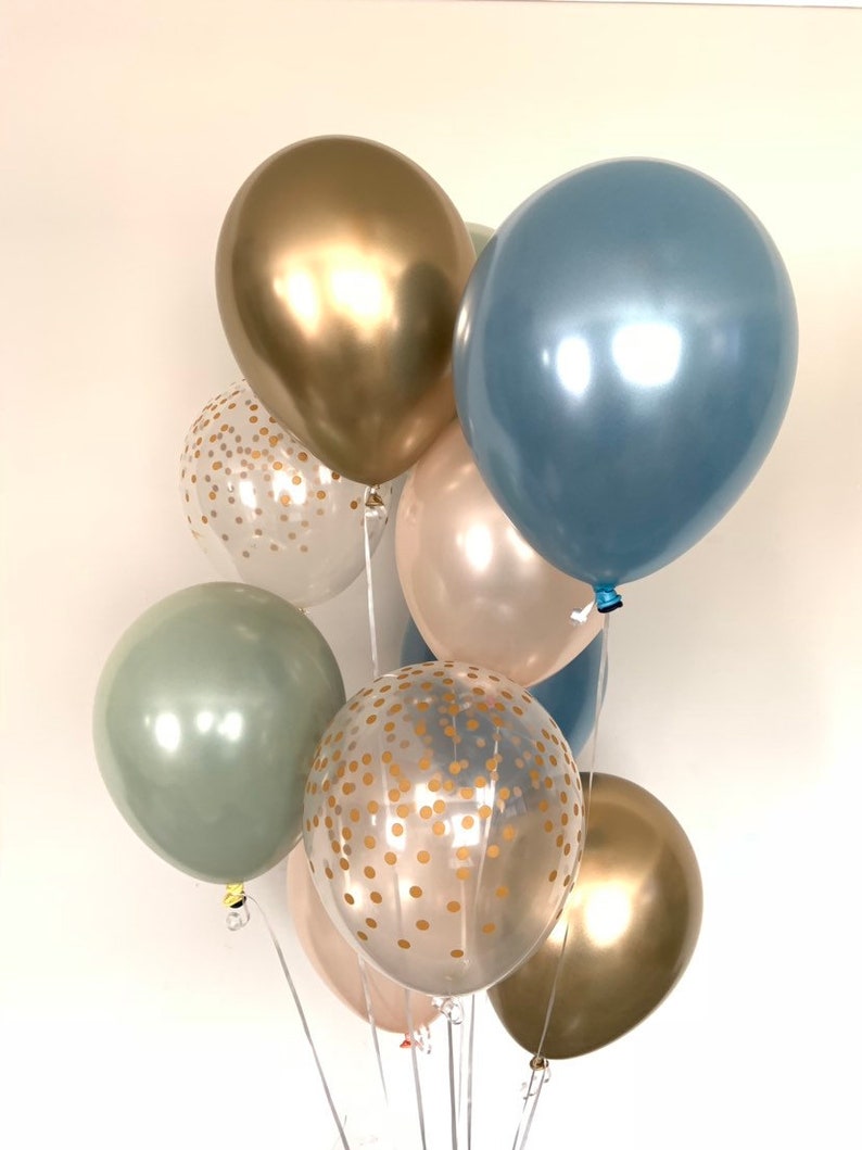 Slate Blue Balloons | Slate Blue Wedding Decor | Slate Blue and Sage ...