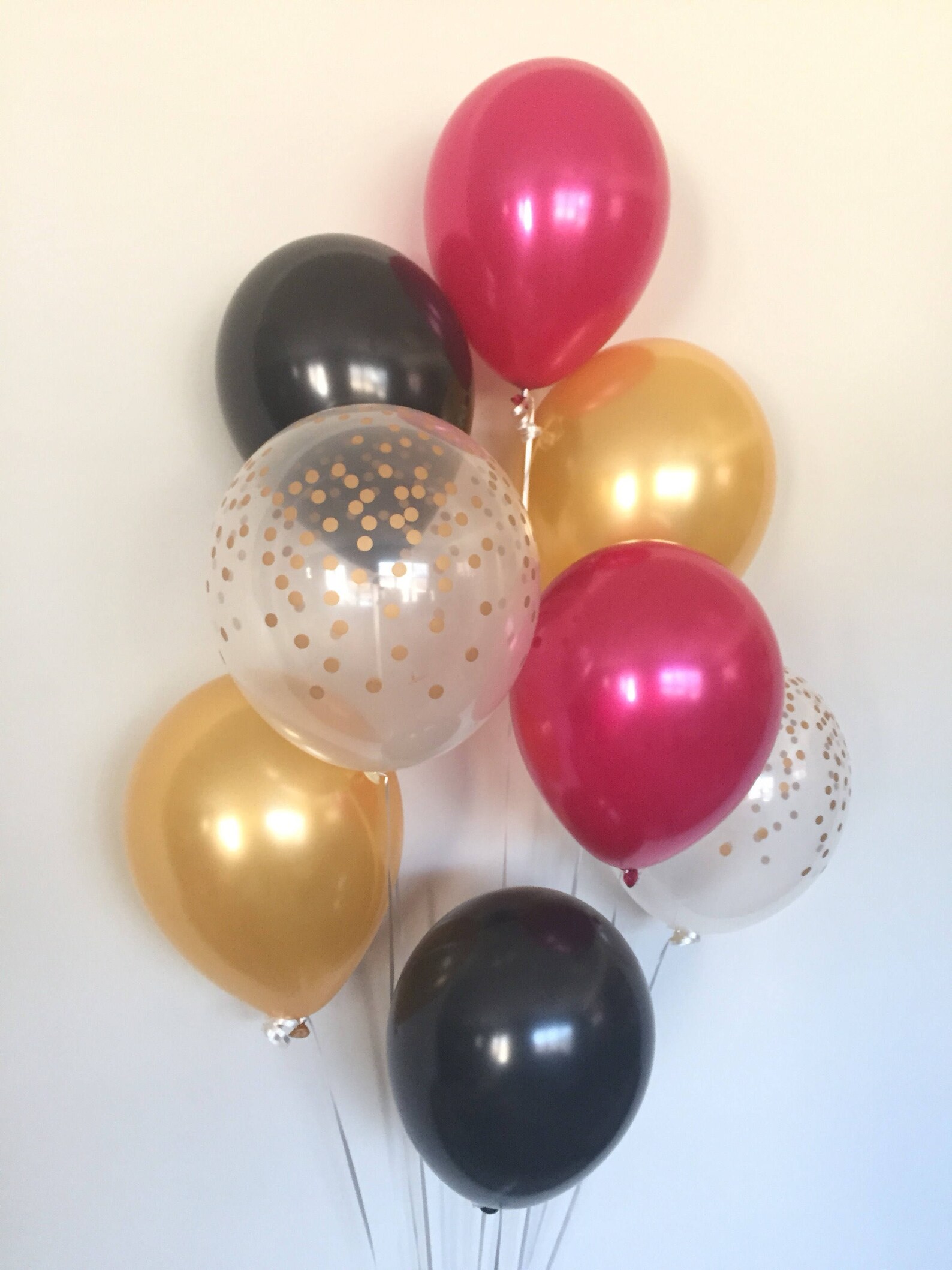 Kate Spade Balloon Bouquet | Hot Pink, Gold, and Black Party Balloons ...