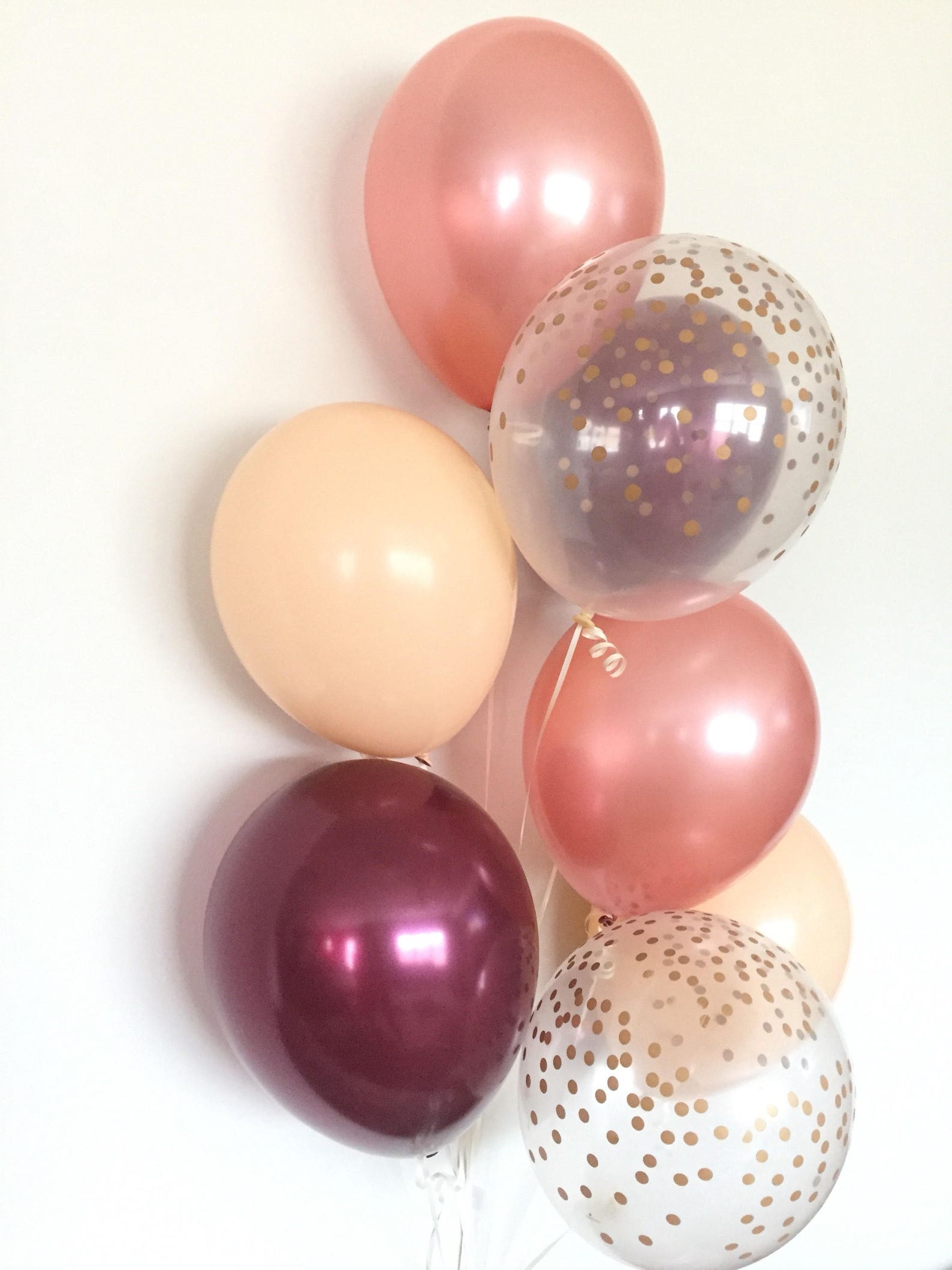 Blush and Burgundy Balloons Rose Gold Balloon Bouquet Rose - Etsy Canada