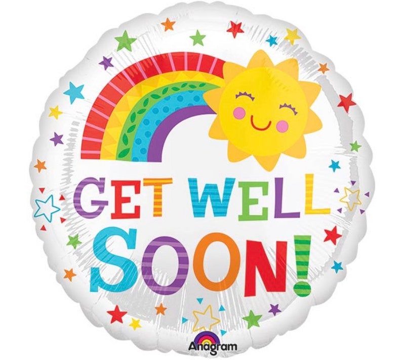 Get Well Soon Balloons | Feel Better Balloon | Rainbow Balloon | Care ...
