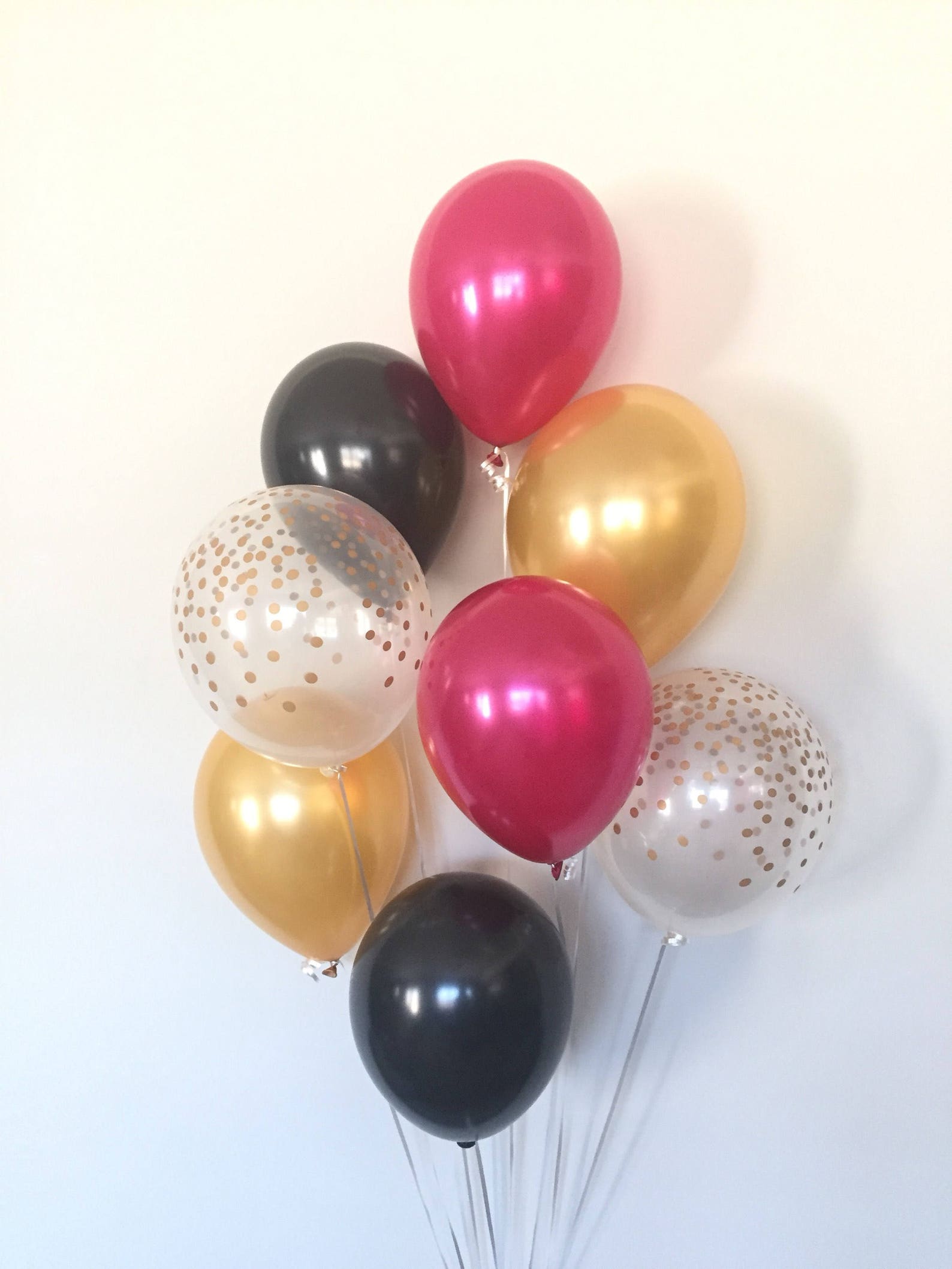Kate Spade Balloon Bouquet | Hot Pink, Gold, and Black Party Balloons ...