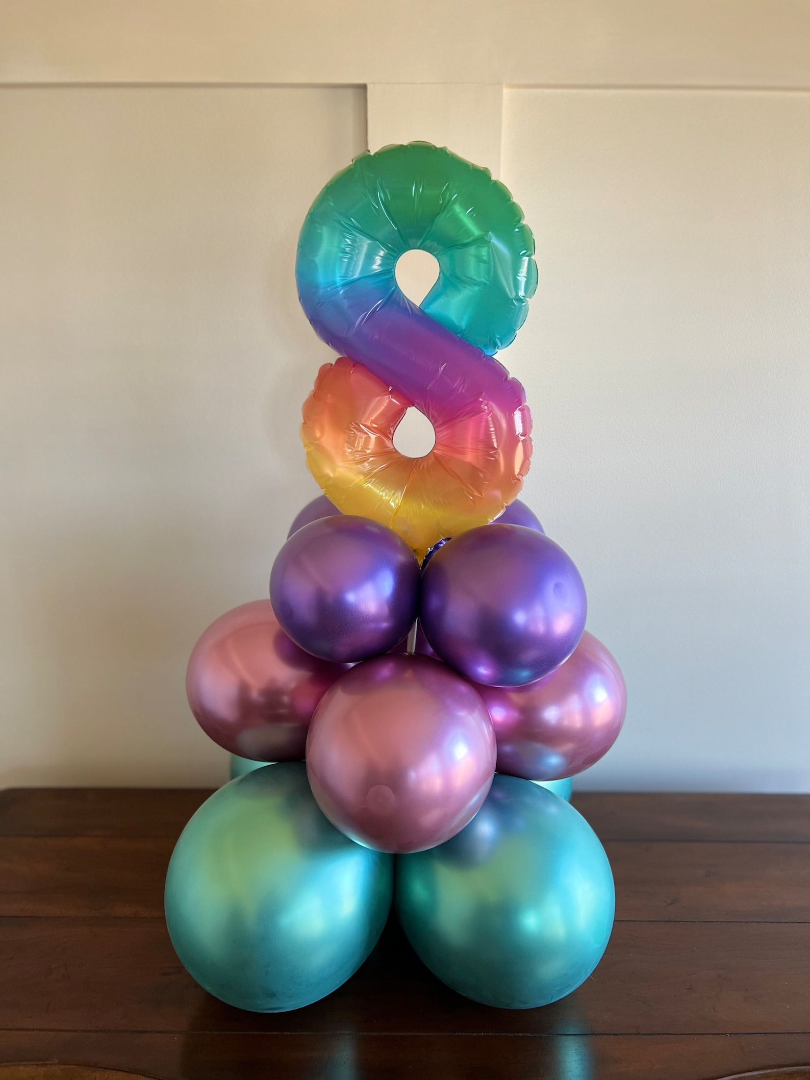 Eighth Birthday Balloon Centerpiece | 8th Birthday Balloons | Eighth ...