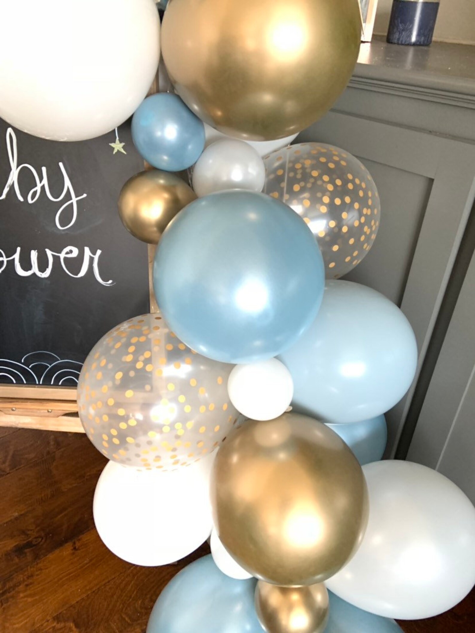 Slate Blue and Fog Balloon Garland Kit Dusty Blue Bridal - Etsy