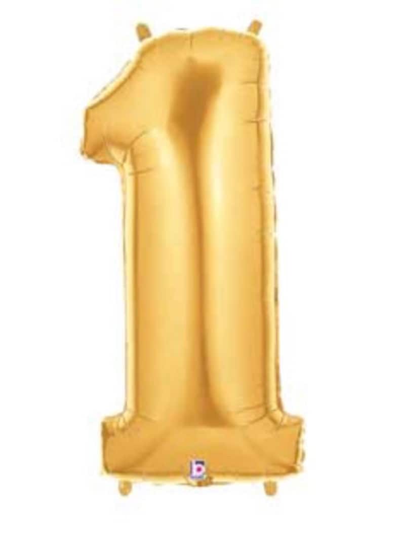 Gold Number 1 Balloon Gold First Birthday Balloons Mylar - Etsy