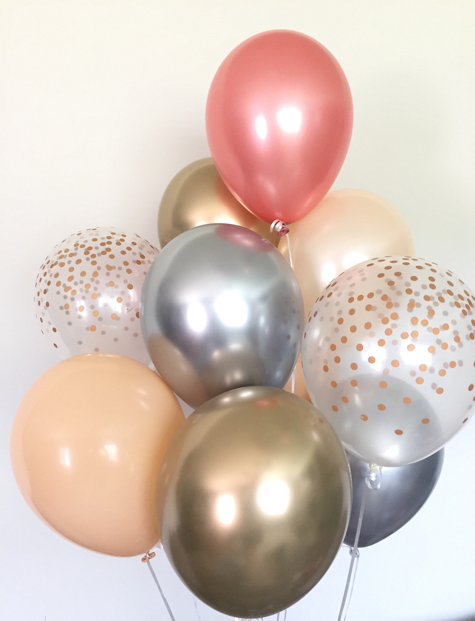 Chrome Balloons Blush and Chrome Balloons Gold and Blush - Etsy