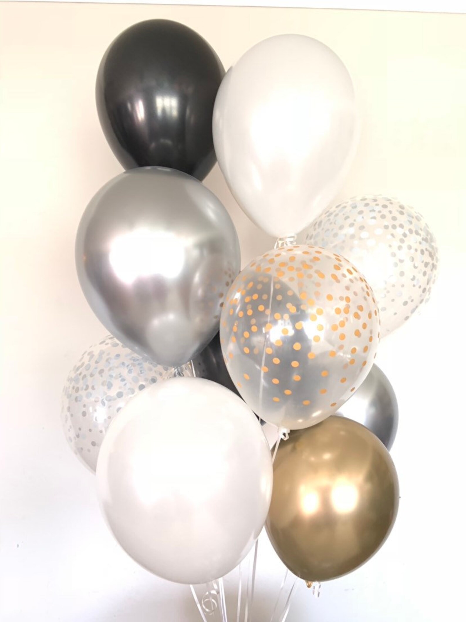 Silver and Gold Balloons Black and Gold Balloons Gold and - Etsy