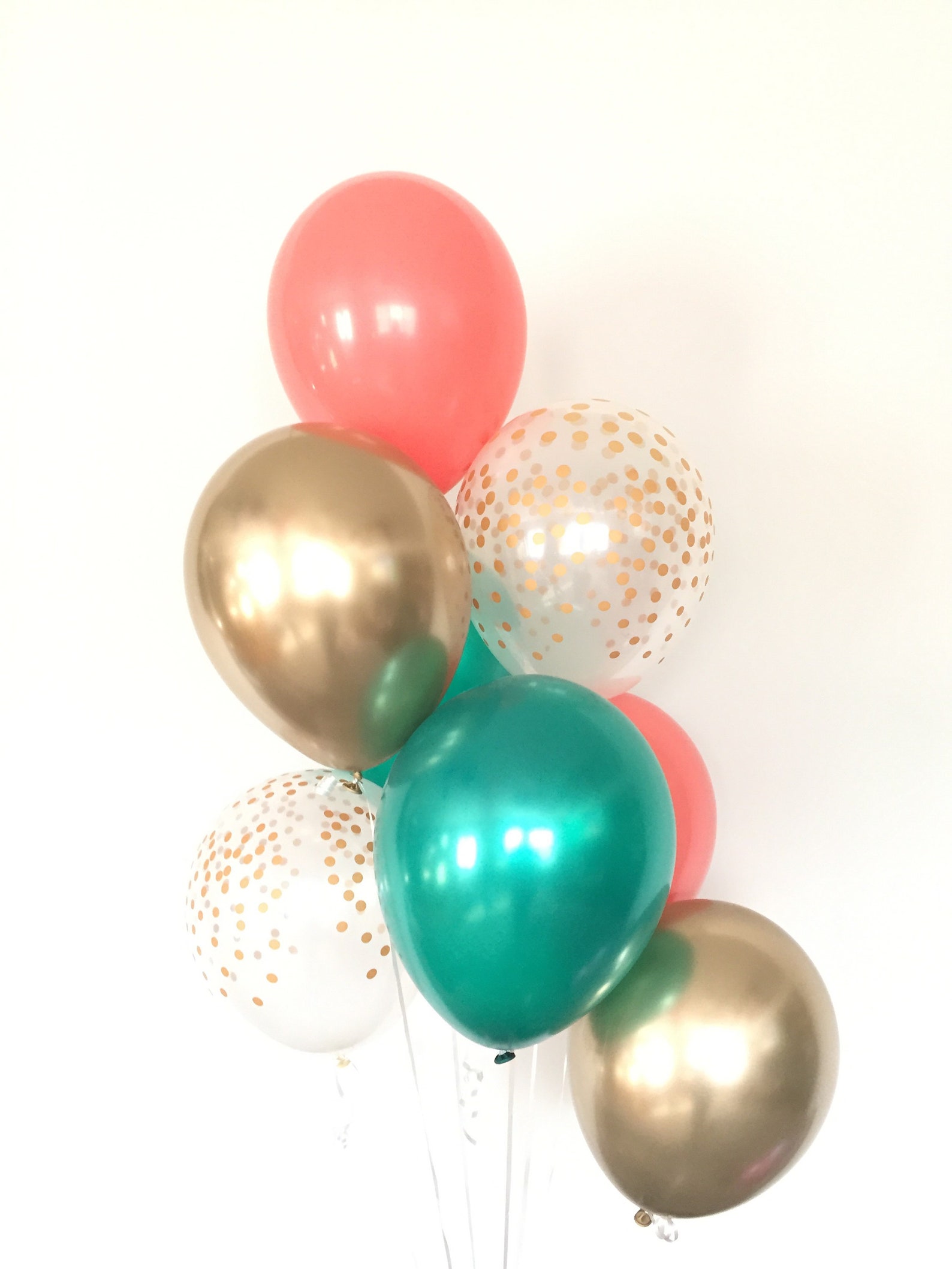 Coral Balloons | Coral and Green Balloons | Tropical Bridal Shower ...