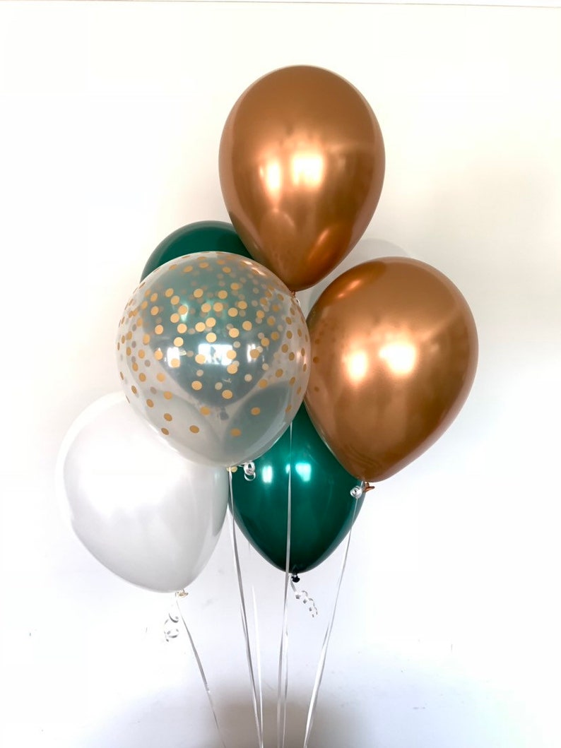 Green and Copper Balloons New Chrome Copper Balloons | Etsy