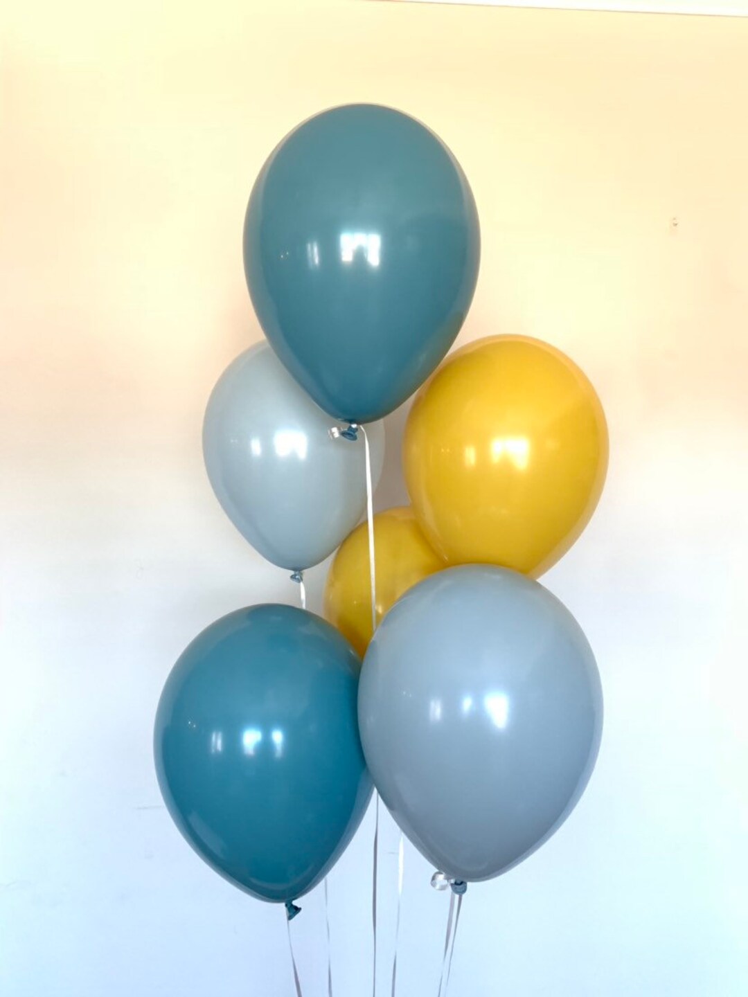 Steel and Fog Balloons | Blue and Gold Balloons | Something Blue | Gold ...