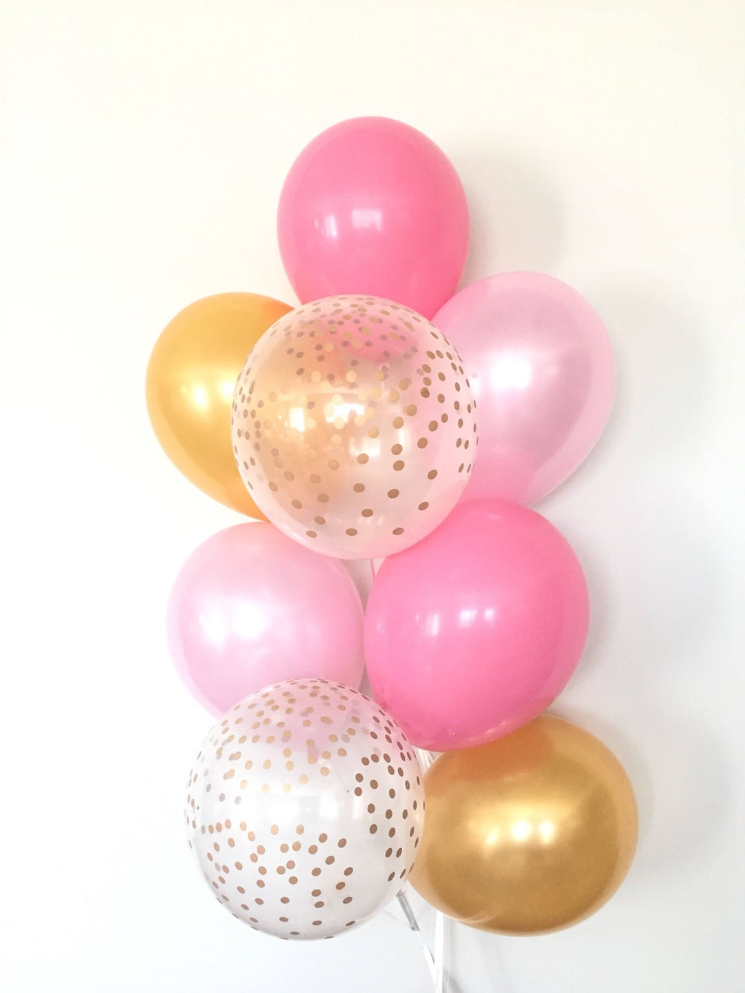 Pink and Gold Balloon Bouquet | Pink and Gold Balloons | Pink and Gold ...