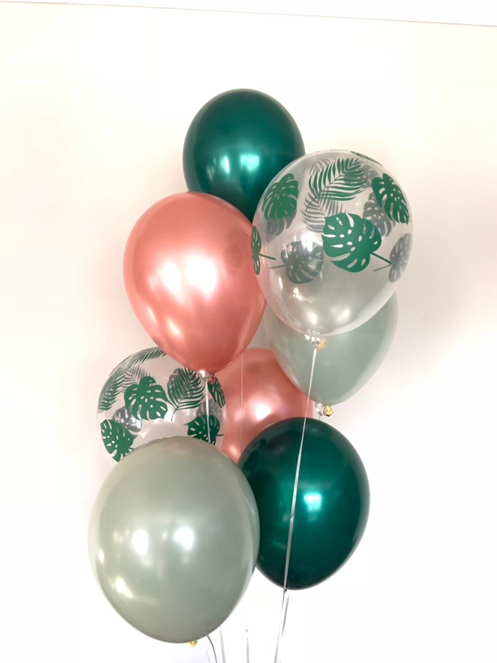 Tropical Green Balloons | Rose Gold and Green Wedding Decor | Green ...