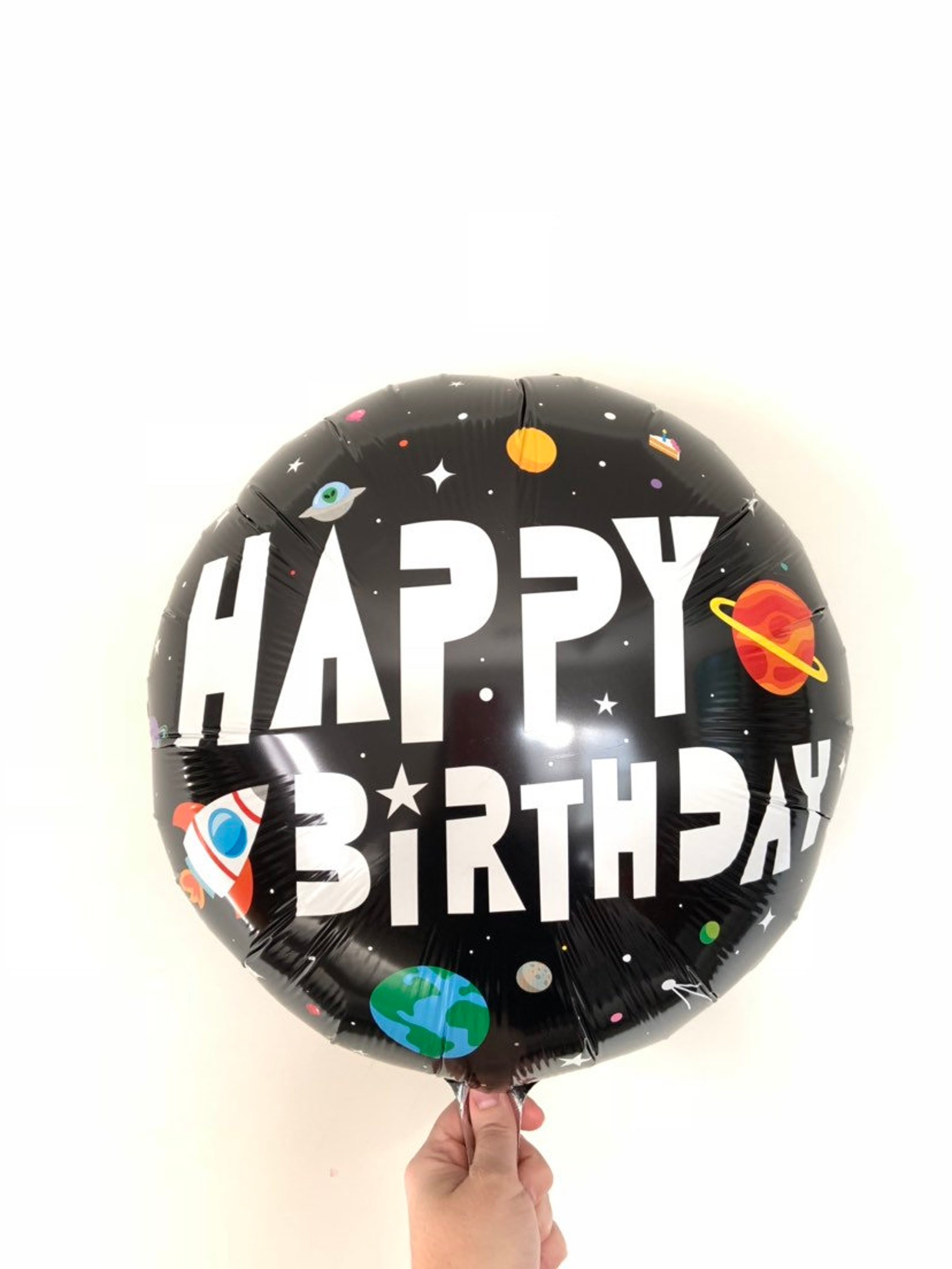 Galaxy Happy Birthday Balloons Outerspace Birthday Party - Etsy