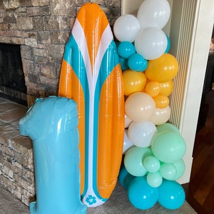 Surfs up Balloon Garland DIY Kit | Blue 1 & Surf Board Sold Separately ...