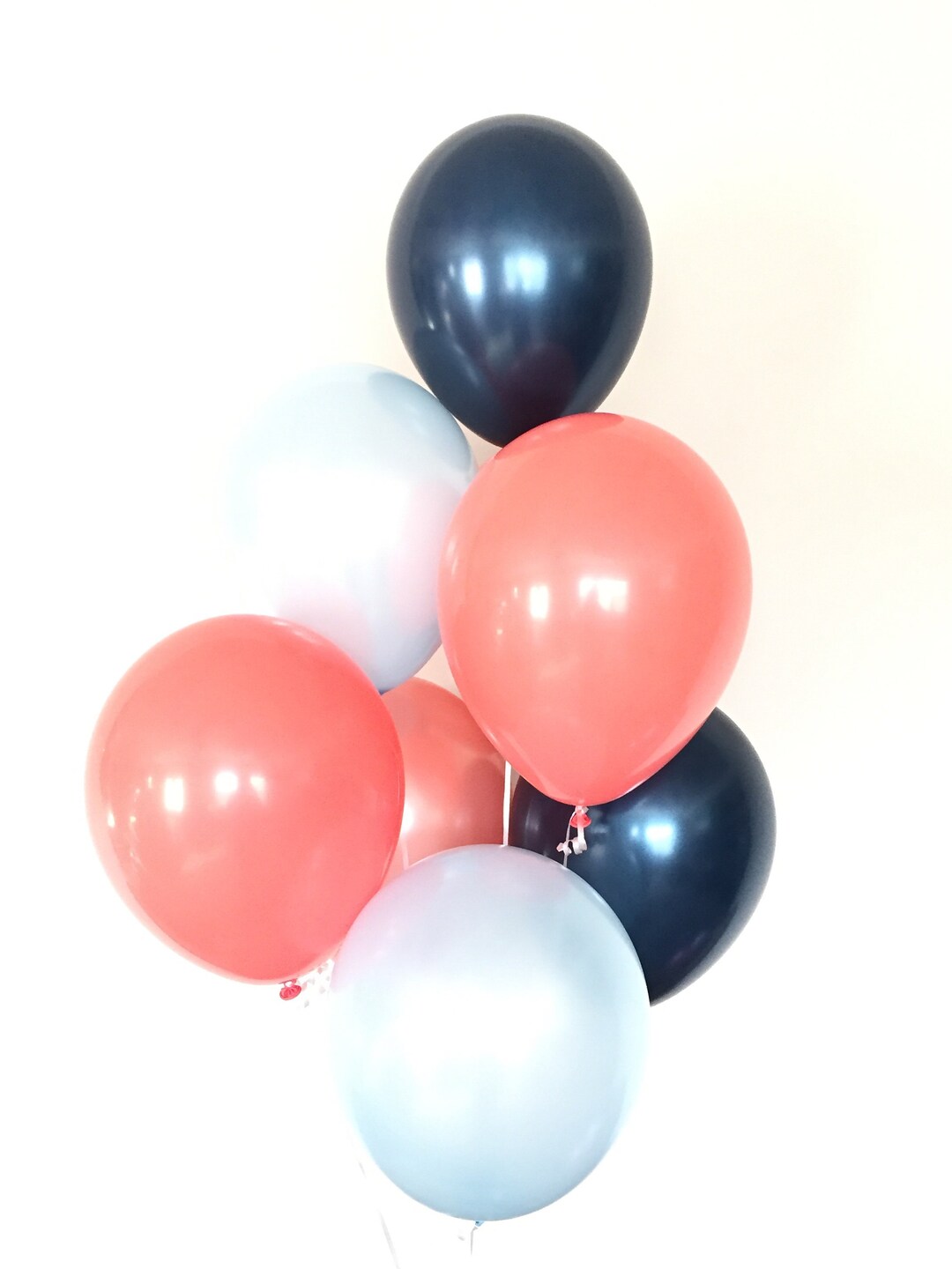 Coral and Navy Balloons | Navy and Coral Balloons | Coral and Navy ...
