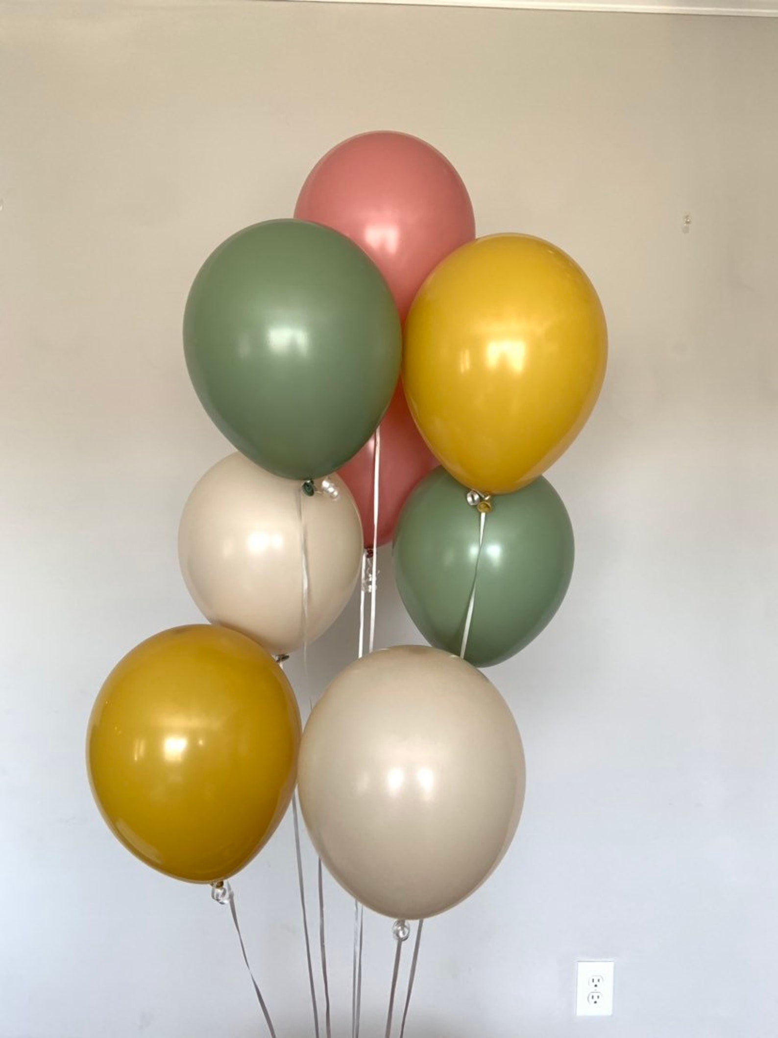 Eucalyptus and Mustard Balloons Boho Rainbow Balloons | Etsy