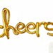 Cheers Balloon Engagement Party Decor Gold Cheers Script - Etsy
