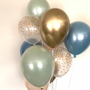 Slate Blue Balloons | Slate Blue Wedding Decor | Slate Blue and Sage ...