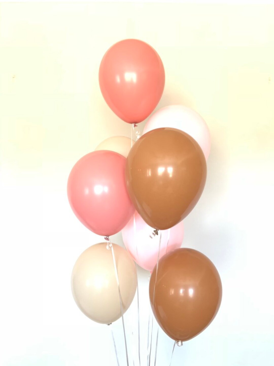Boho Rainbow Balloons | Rosewood and Matte Pink Balloons | Boho ...