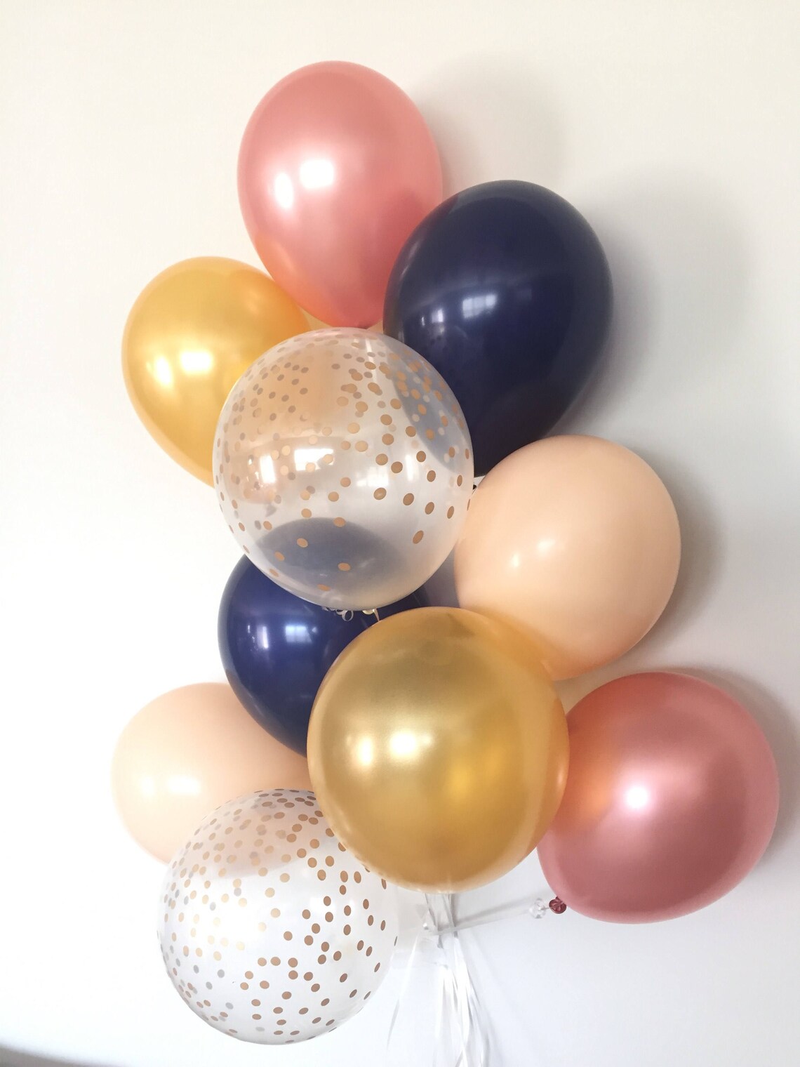 Blush and Navy Balloons Rose Gold and Blush Balloons Rose - Etsy