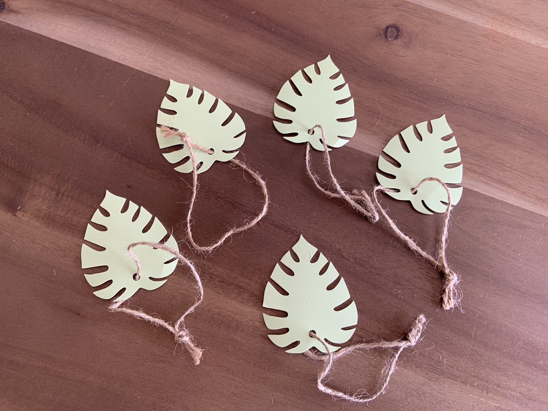 Tropical Party Decor | Tropical Leaf Tags | Monstera Leaf Tags ...