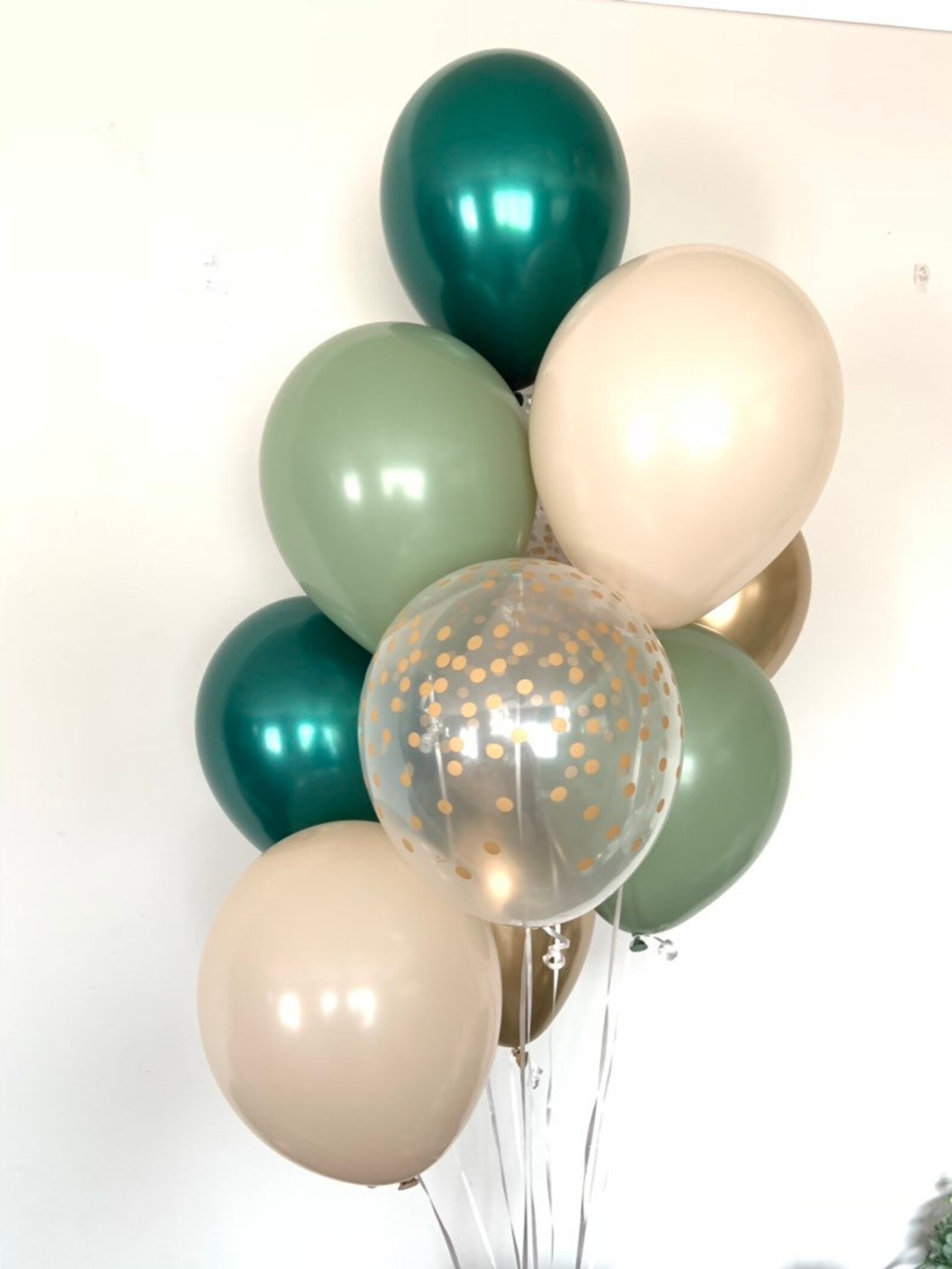 Green and Blush Balloons | Light Green Wedding Decor | Green and Gold ...