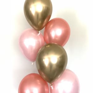 Pink Blush Balloons | Blush and Rose Gold Balloons | Rose Gold and ...