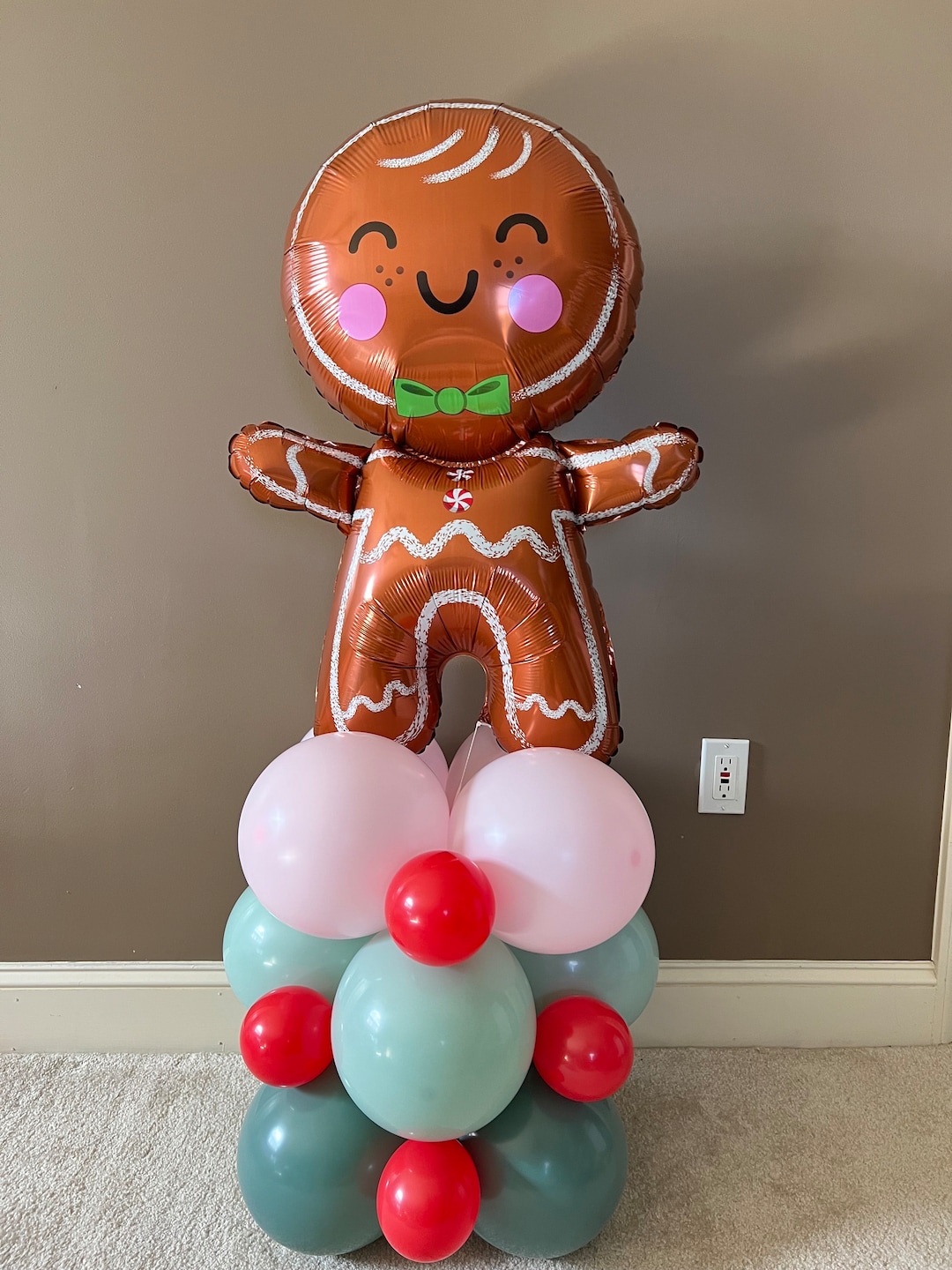 Gingerbread Balloon Tower Kit | Oh Snap Gingerbread Birthday Decor ...