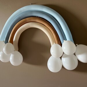 Dusty Blue Boho Rainbow Balloons | DIY Boho Rainbow | Rainbow Birthday ...