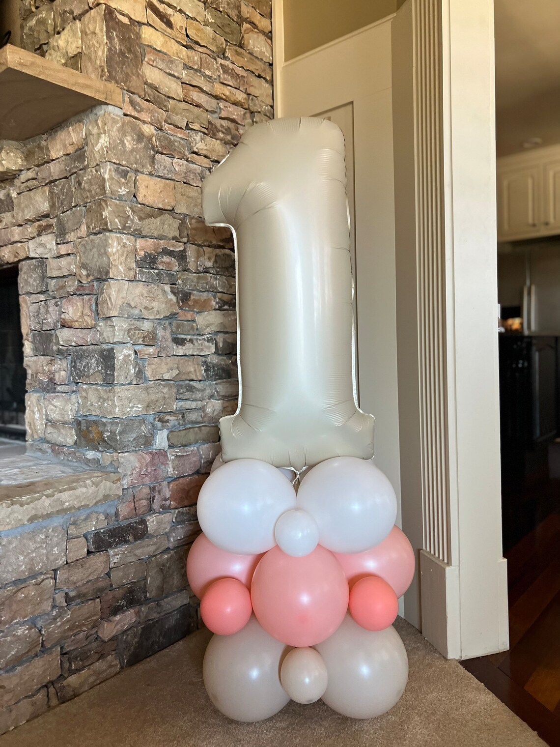 Coral Balloon Tower Kit Sweet to Be One Balloon Centerpiece - Etsy