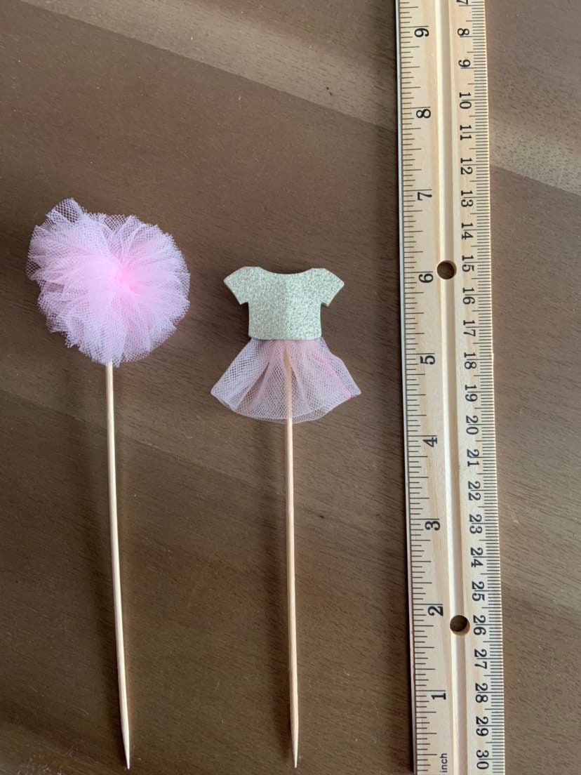 Tutu Cute Cake Toppers | Princess Cake Toppers | Ballerina Party Decor ...