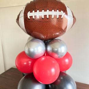 Football Balloon Centerpiece | Men’s Birthday Party | Sports Birthday ...