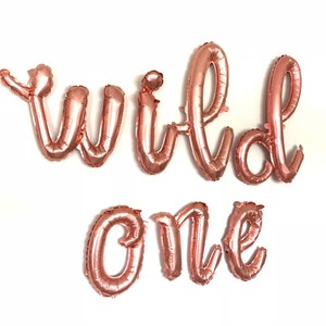 Wild One Balloons | Wild One Baby Shower Decor | Rose Gold Wild One ...