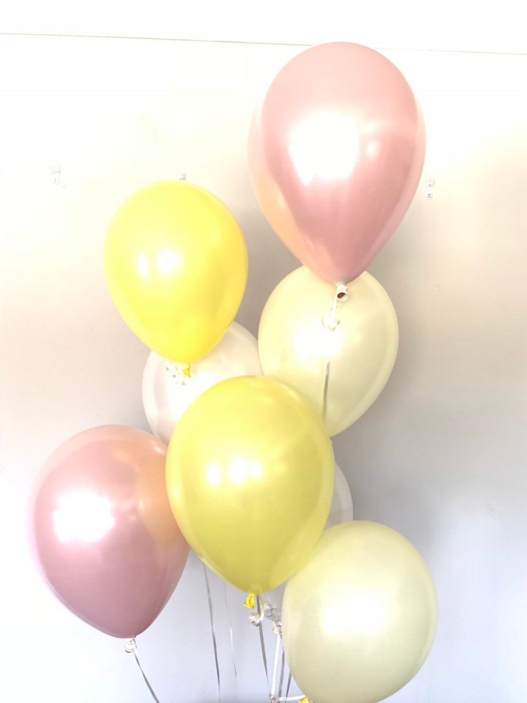 Yellow and Blush Balloons | Lemon Balloons | Pink Lemonade Balloons ...