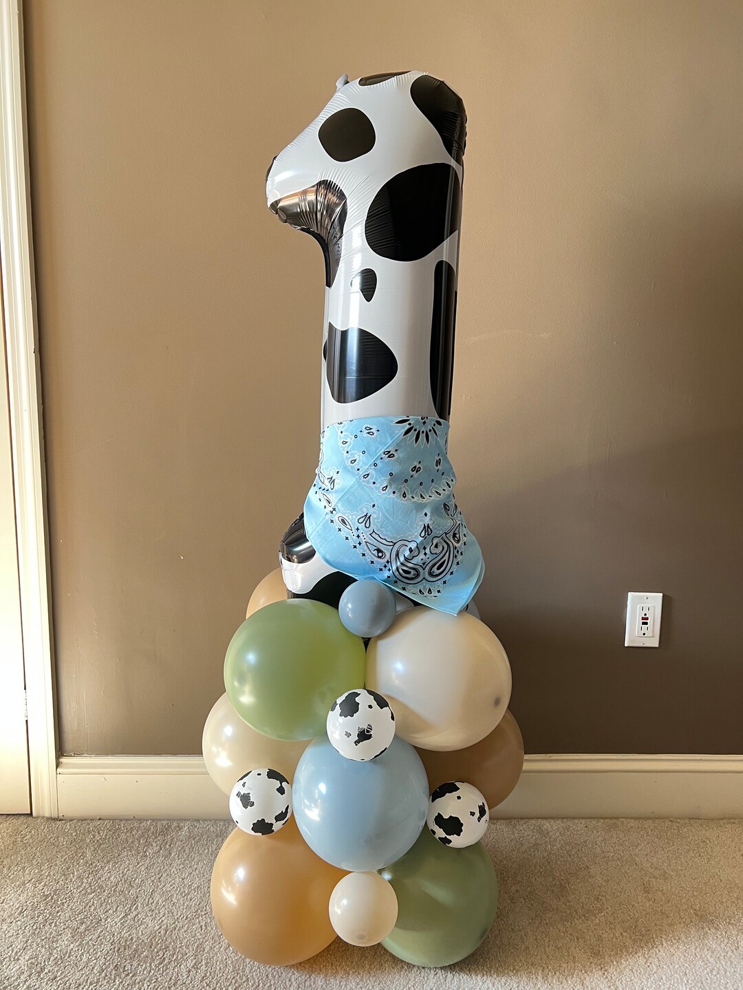 Cowboy Balloon Tower Kit First Rodeo Balloons Cowboy Birthday Party ...