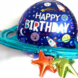 Happy Birthday Balloon Galaxy Birthday Balloons Astronaut Birthday ...