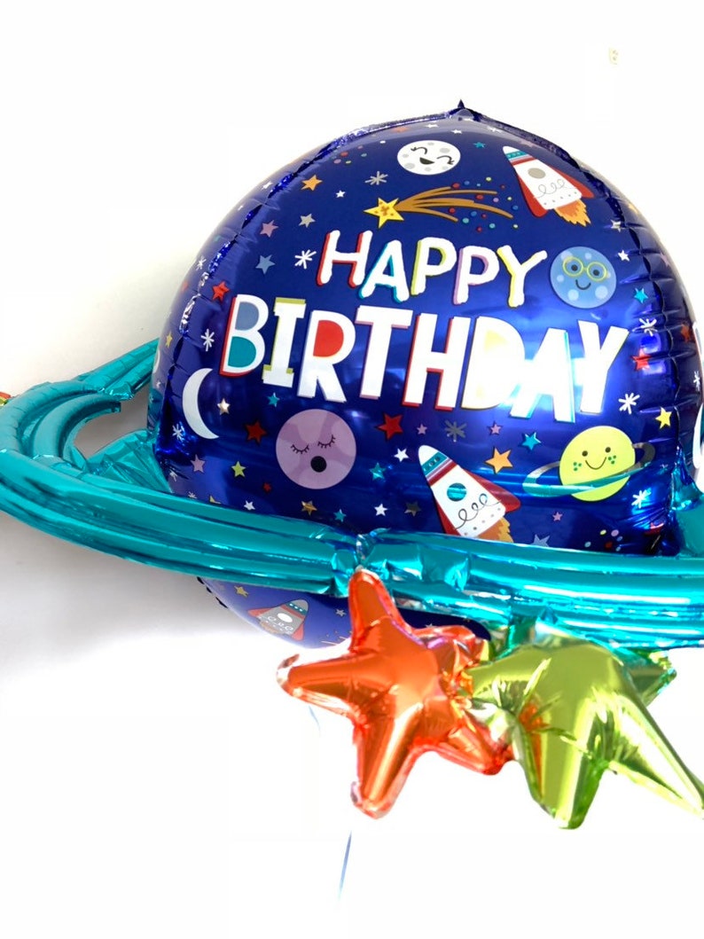 Happy Birthday Balloon Galaxy Birthday Balloons Astronaut - Etsy