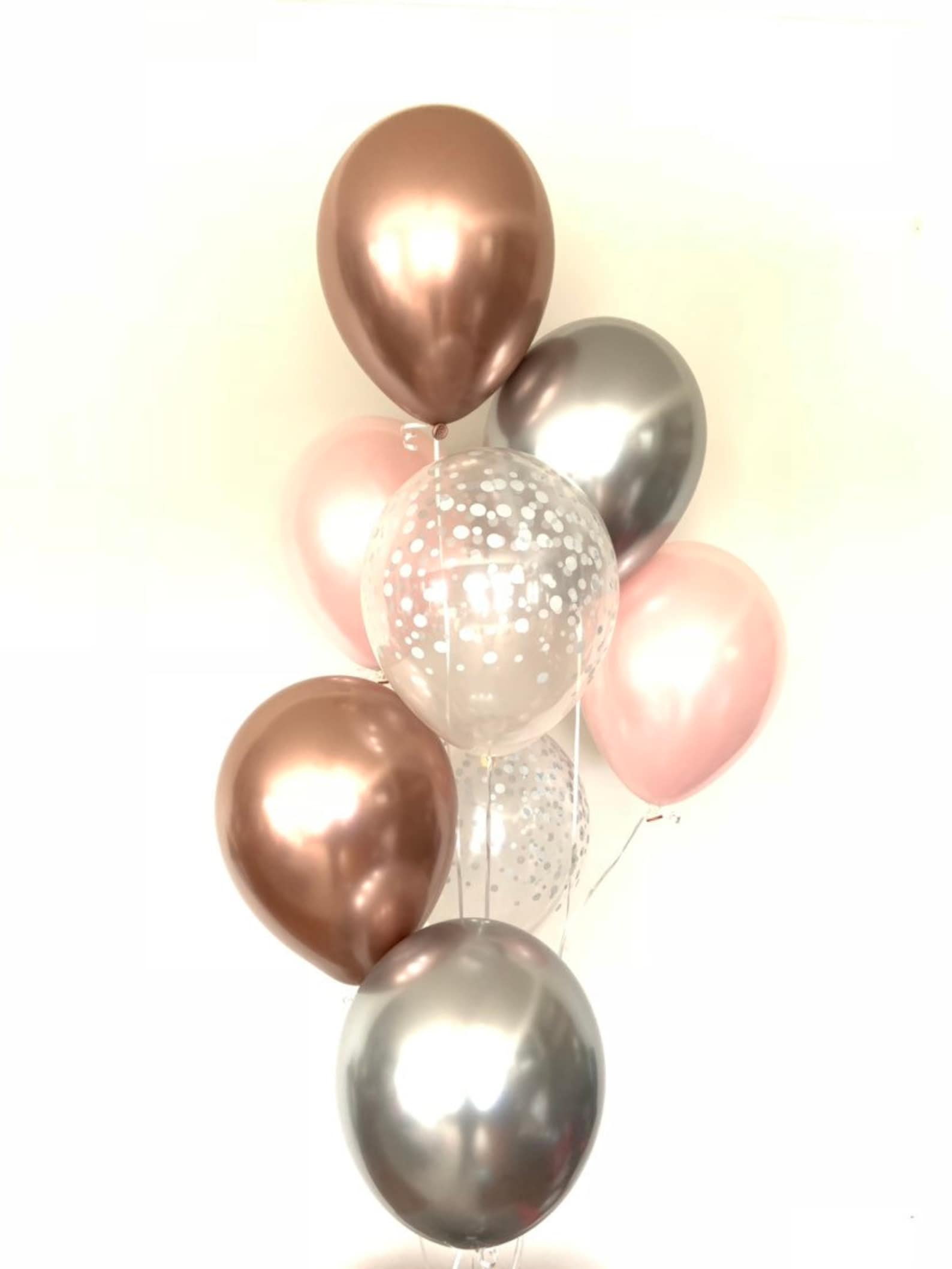 Pink Blush Balloons | Blush Balloons | Silver and Blush Balloons ...
